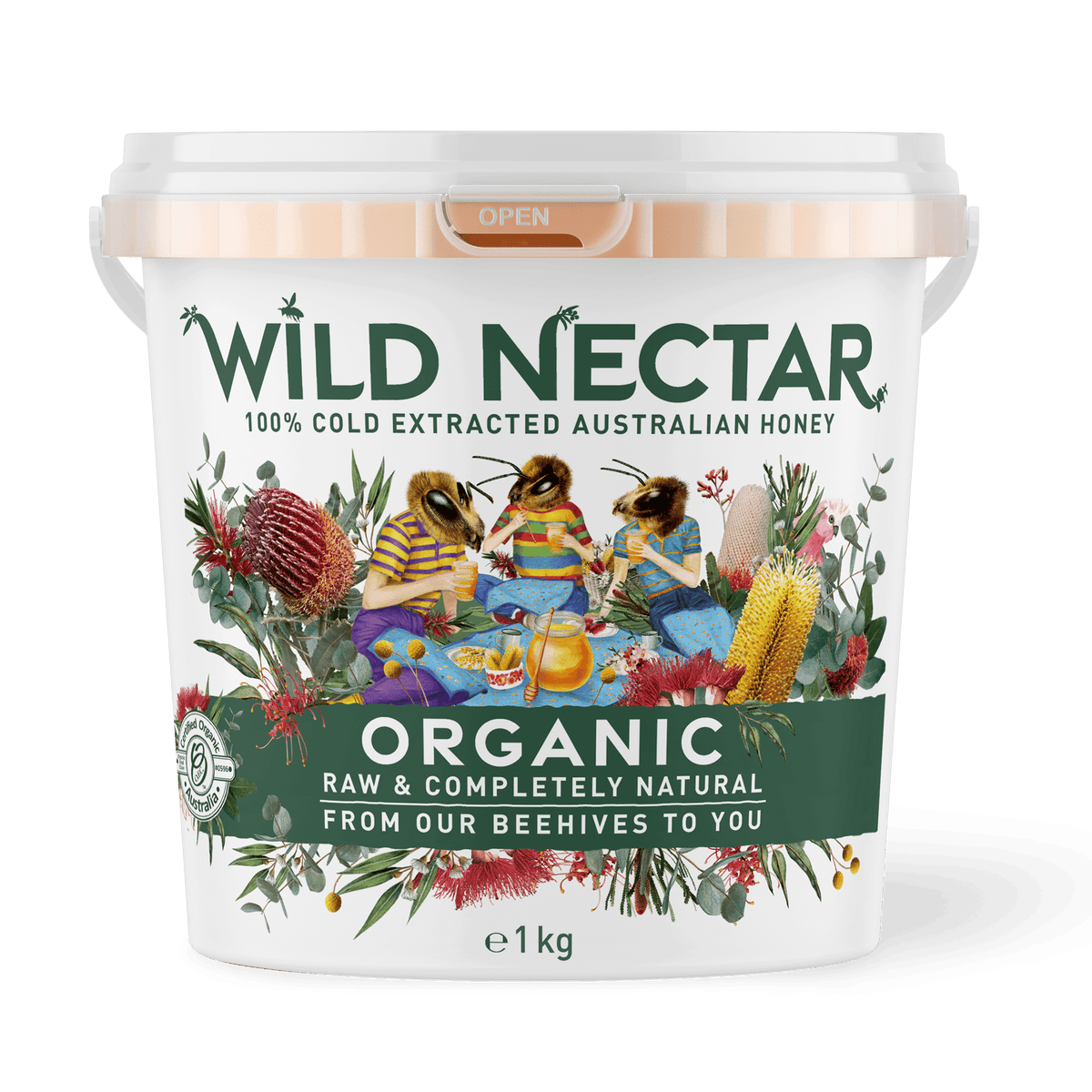 Organic Australian Honey - 1kg Pail – Wild Nectar Honey