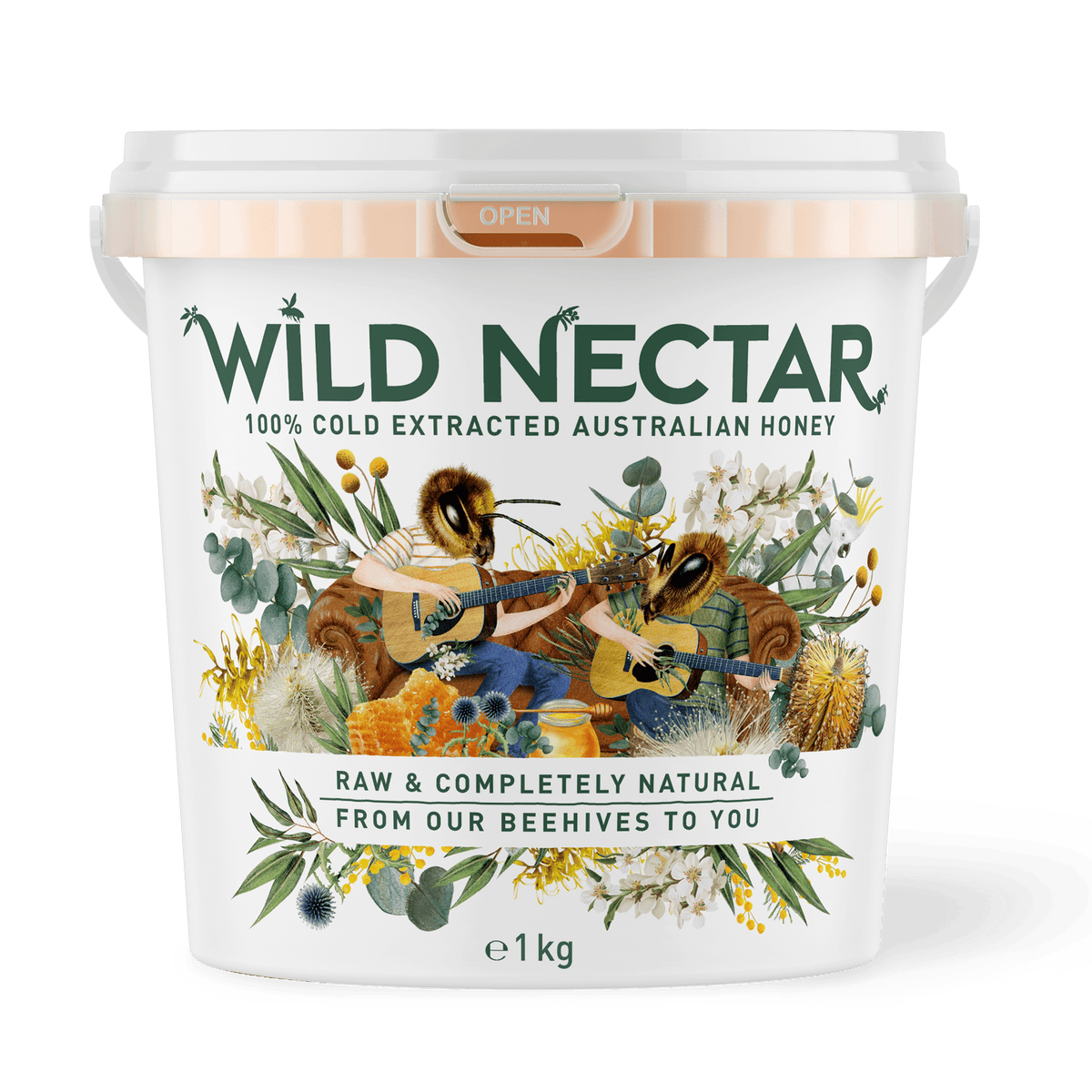 Pure Australian Honey - 1kg Pail – Wild Nectar Honey